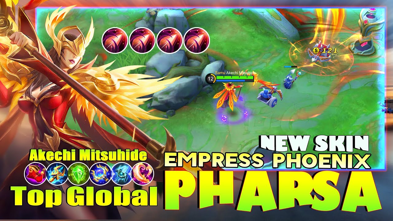 Pharsa New Skin Empress Phoenix Gameplay by Akechi Mitsuhide ~ Mobile ...