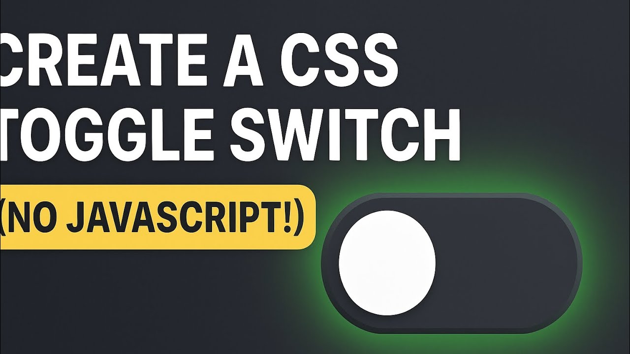 Create a CSS Toggle Switch (No JavaScript) 🫢 - YouTube