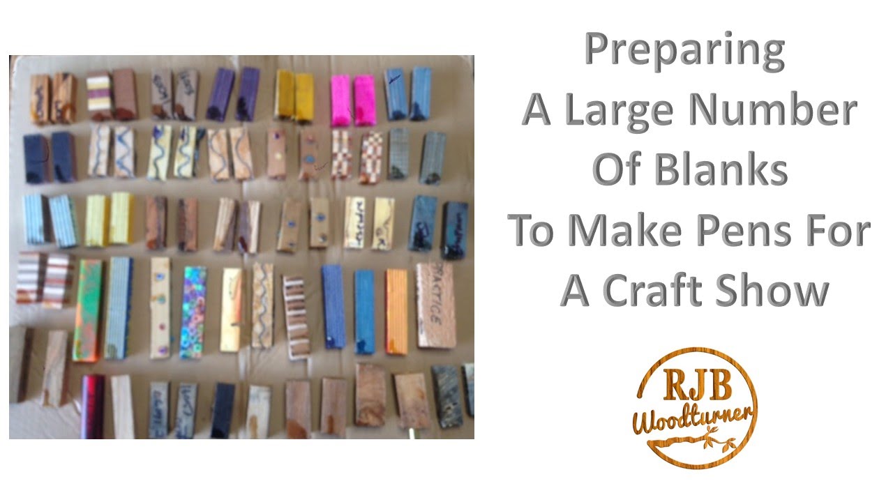 Preparing A Large Number Of Pen Blanks For A Craft Show - YouTube