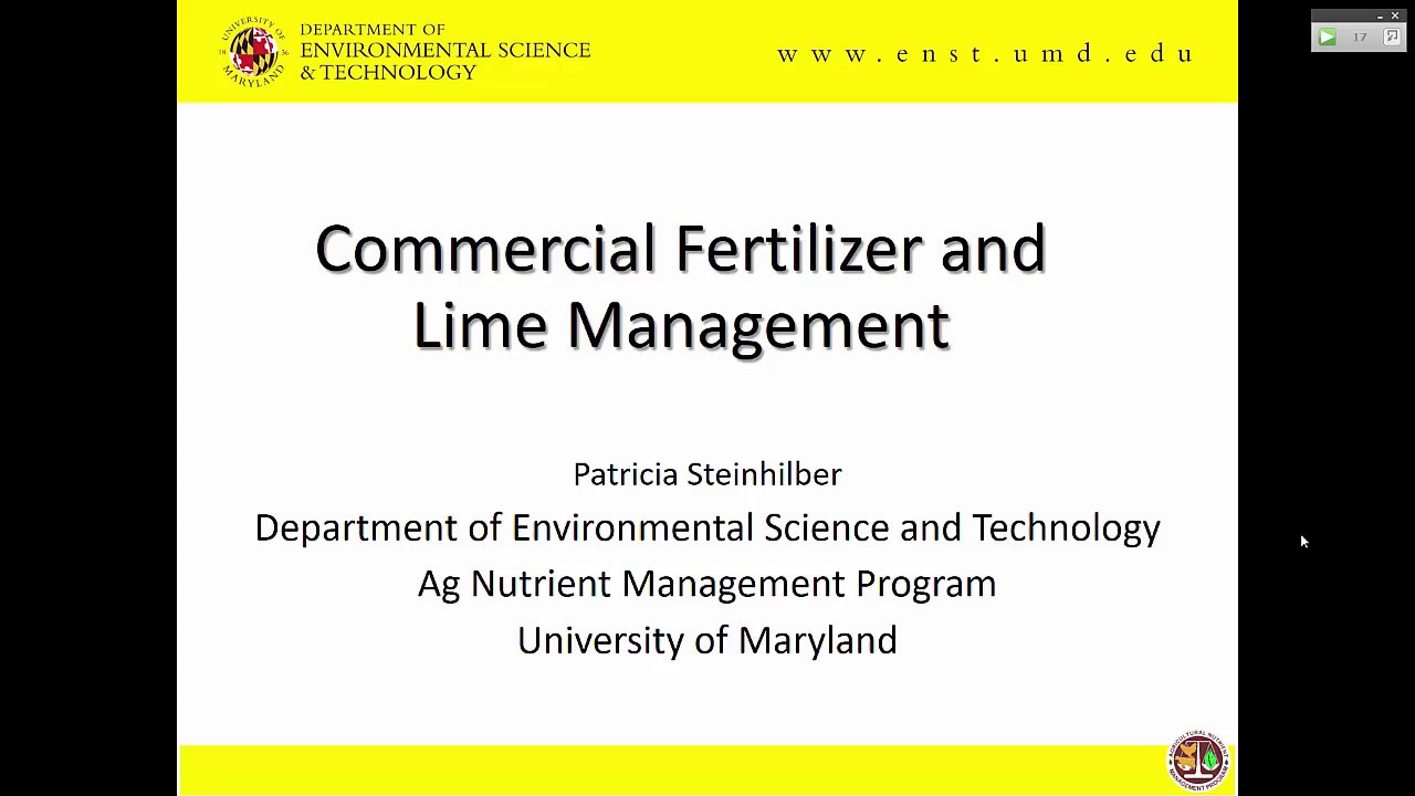 Commercial Fertilizers and Lime Management - Fundamentals of Nutrient ...