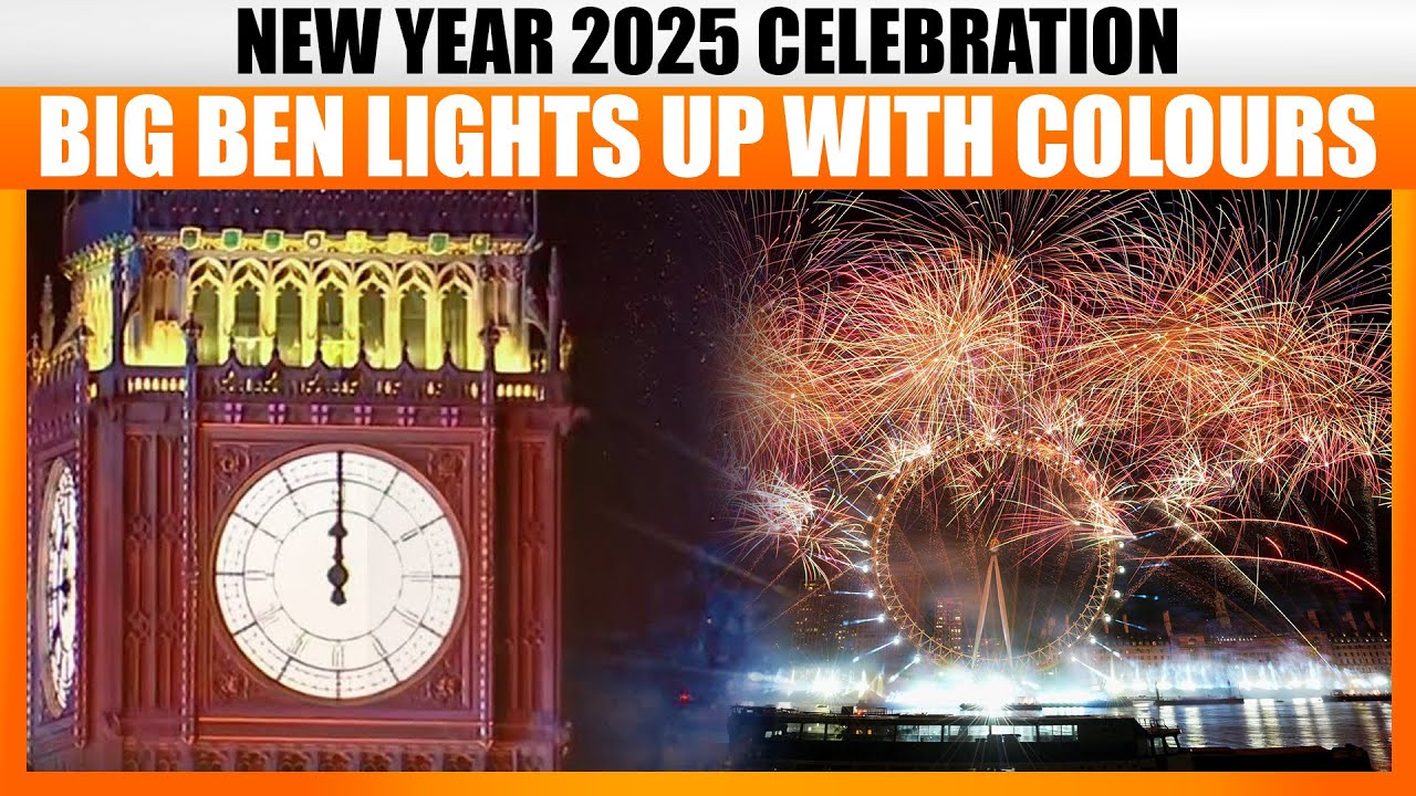 Big Ben Lights Up with Colours as London Celebrates New Year | 2025 ...