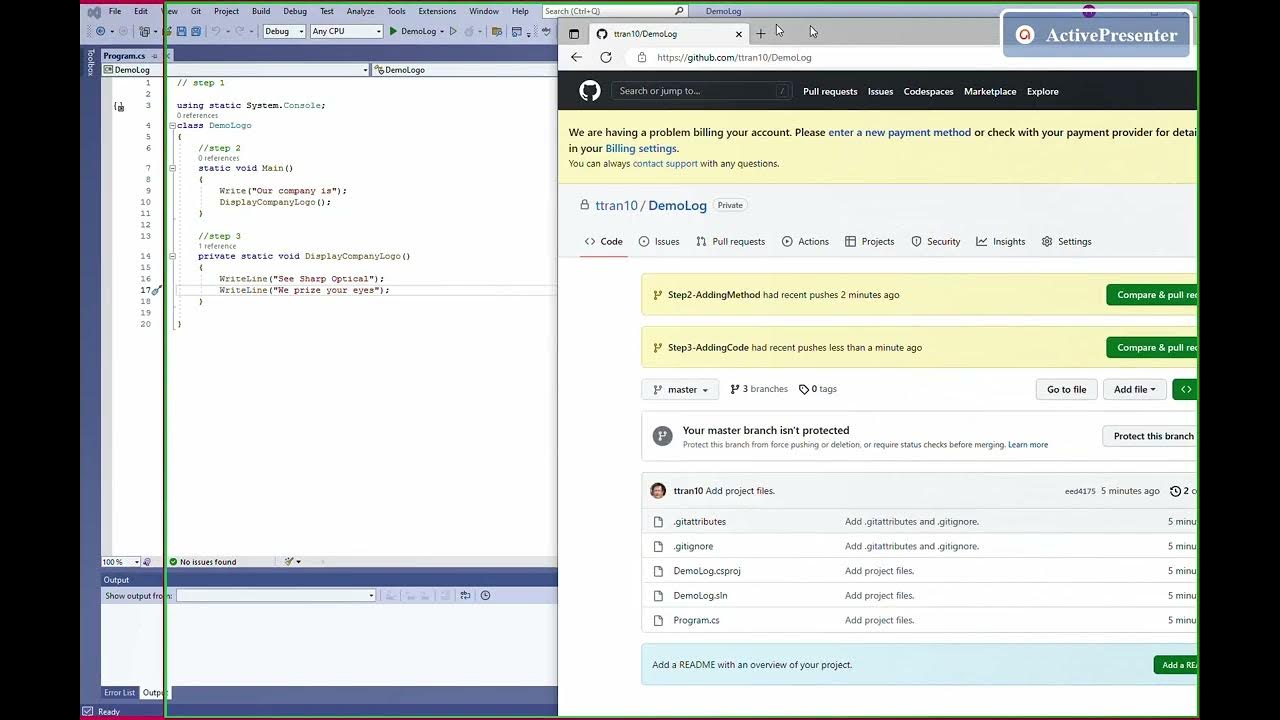 Git Version Control Using Visual Studio - YouTube
