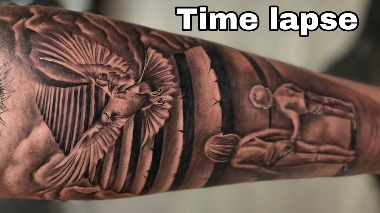 Tattoo time lapse/ how to tattoo realistic 😎 - YouTube