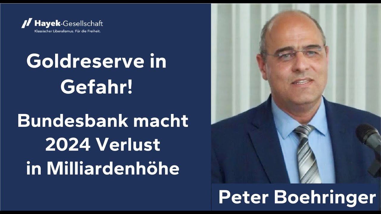 Peter Boehringer: Bundesbank macht 2024 Verlust in Milliardenhöhe ...