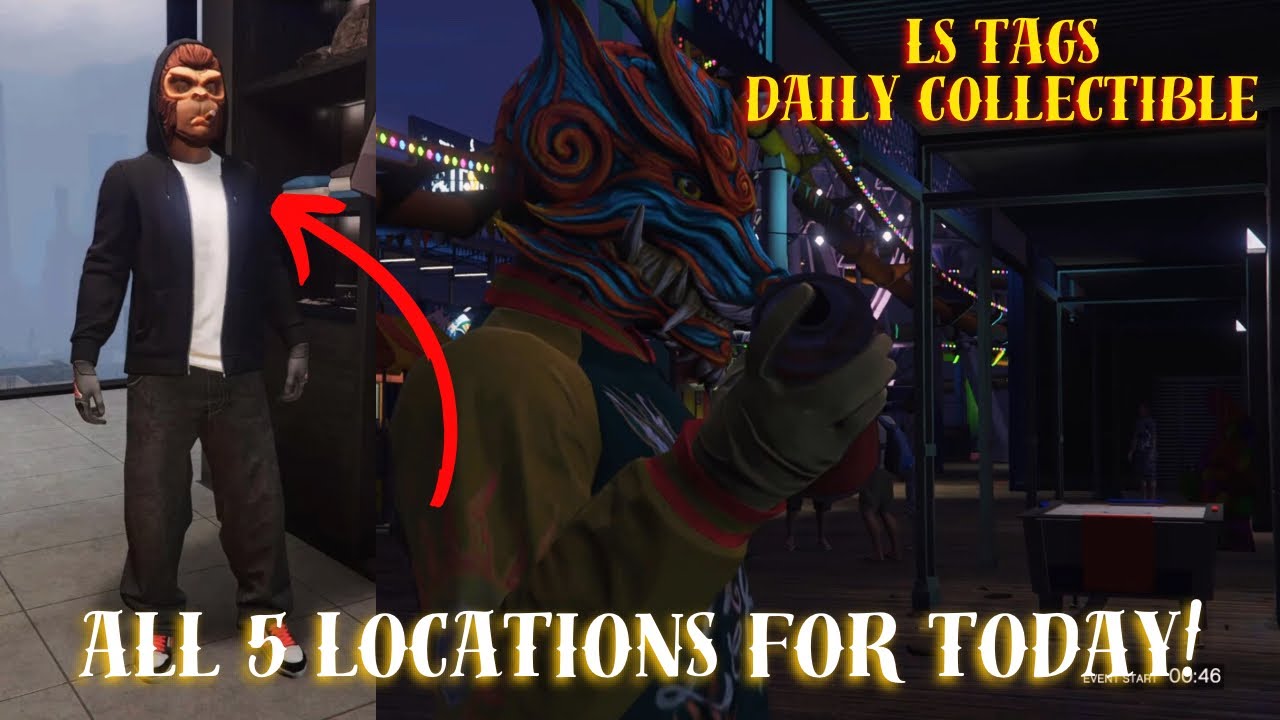 ALL 5 LS Tags Locations for Today! | Daily Collectibles #GTAOnline # ...