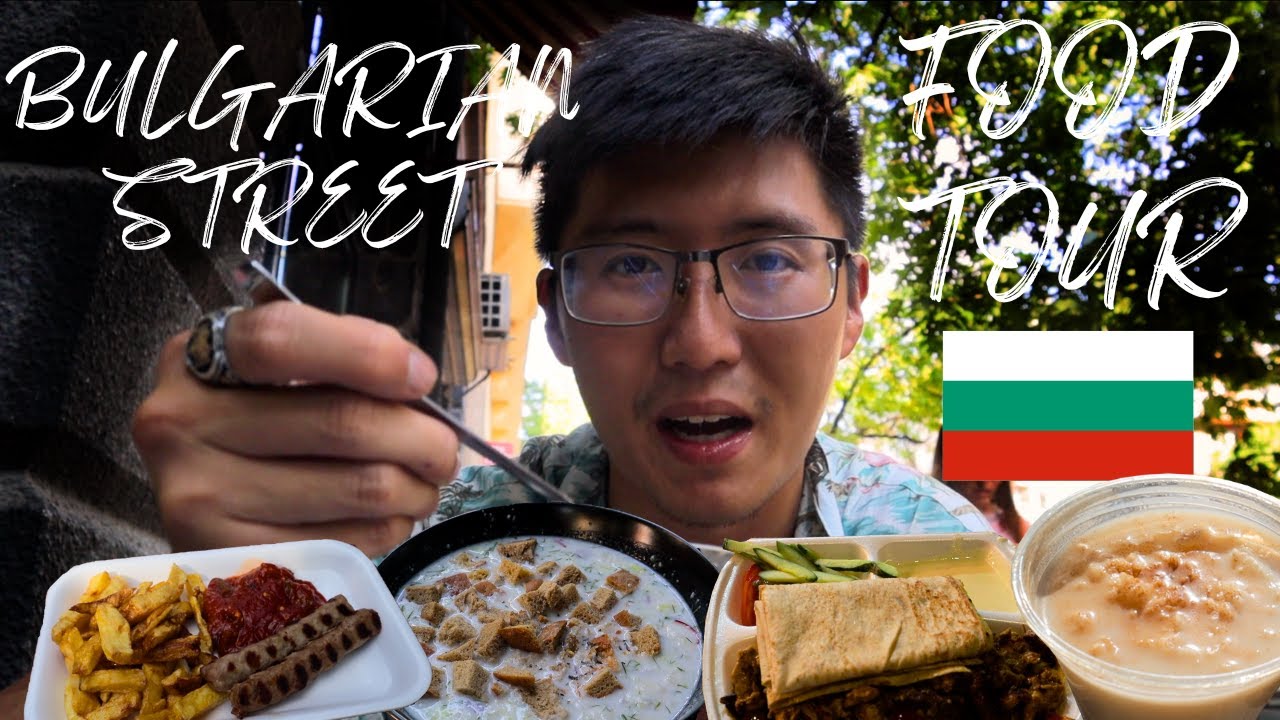 BULGARIAN STREET FOOD TOUR 🇧🇬 TARATOR, KEBAPCHE, RICE PUDDING + Spicy ...