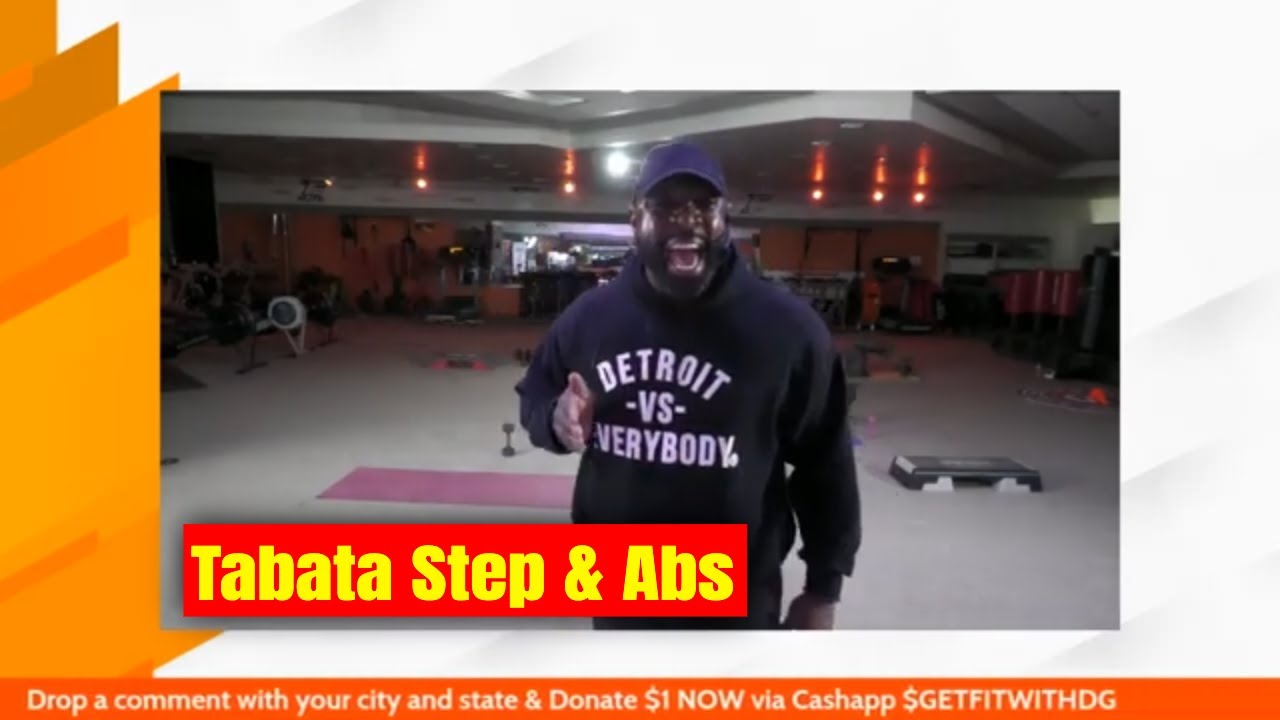 How to lose weight: 30 minute Tabata Step & Abs Workout at home - YouTube