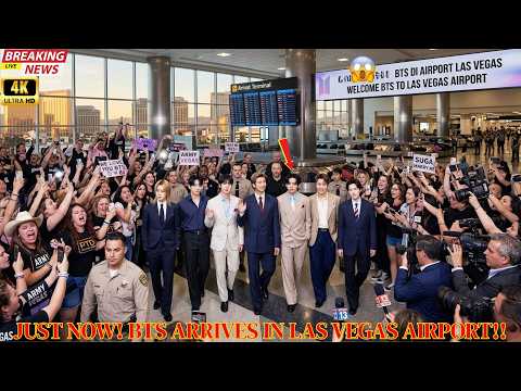 JUST NOW! BTS Arrives in Las Vegas–Harry Reid International Airport Turns Into ARMY Chaos!