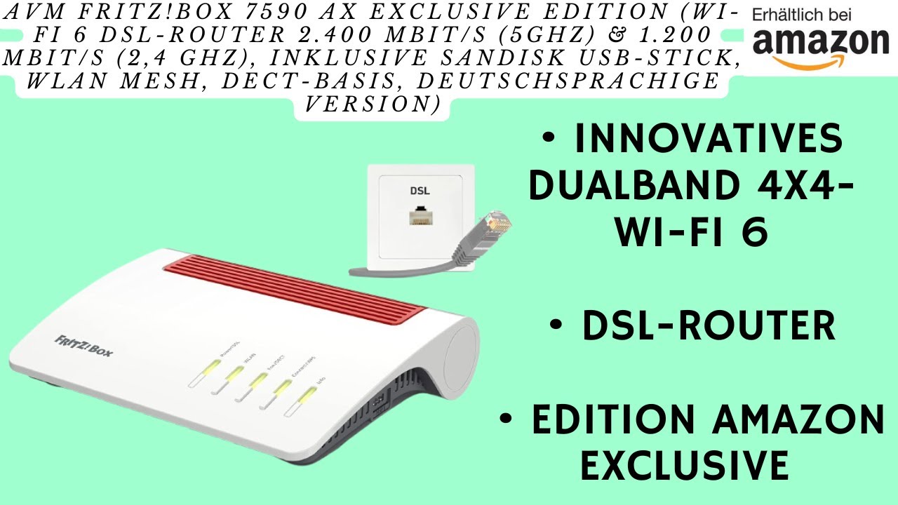 AVM FRITZ!Box 7590 AX Exclusive Edition (Wi-Fi 6 DSL-Router 2.400 MBit ...