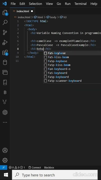 examples of camelCase, PascalCase, kebab-case, and snake_case - YouTube