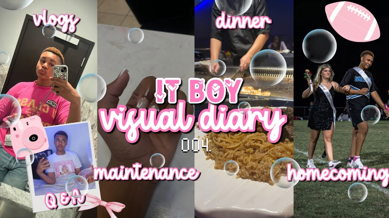 IT BOY VISUAL DIARY 004.🎀 | Out to eat, Maintenance, Q&A, Vlogs, Homecoming Game, Cooking - YouTube