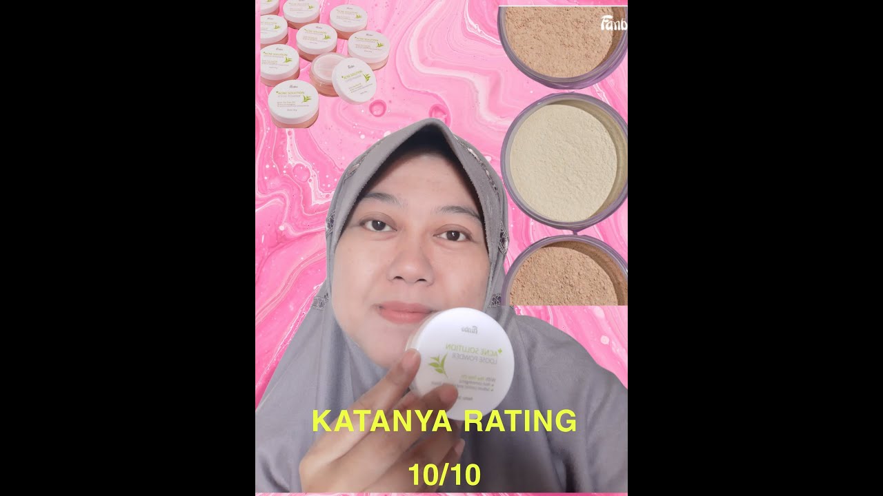 Review Bedak FANBO ACNE SOLUTION gk buat wajah minyakan - YouTube