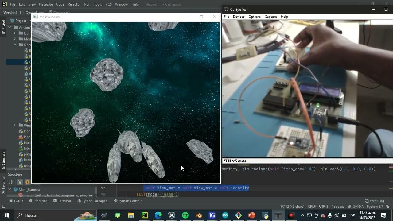 Python Pygame OpenGl Game, designing a future remote control with PIC16F877A Microcontroller ...