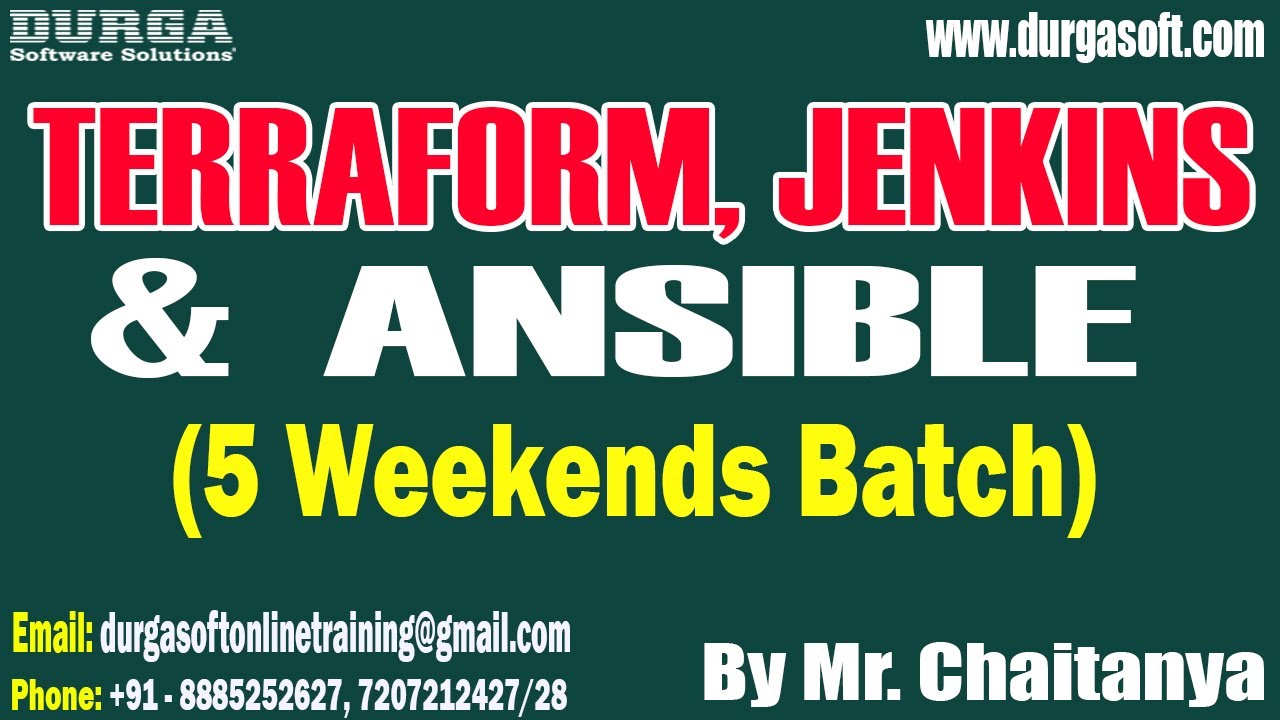 TERRAFORM, JENKINS & ANSIBLE (5 Weekends Batch) tutorials || by Mr. Chaitanya On 14-04-2024 @9AM ...