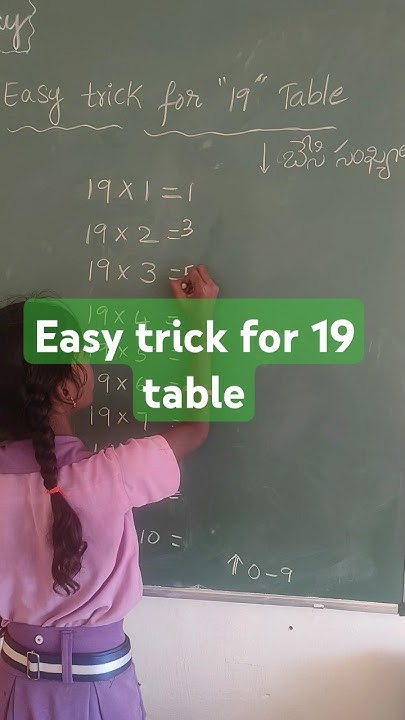 Easy trick for 19 table#maths#mathstricks#viralvideo#ytshorts#trending#reels#learn - YouTube