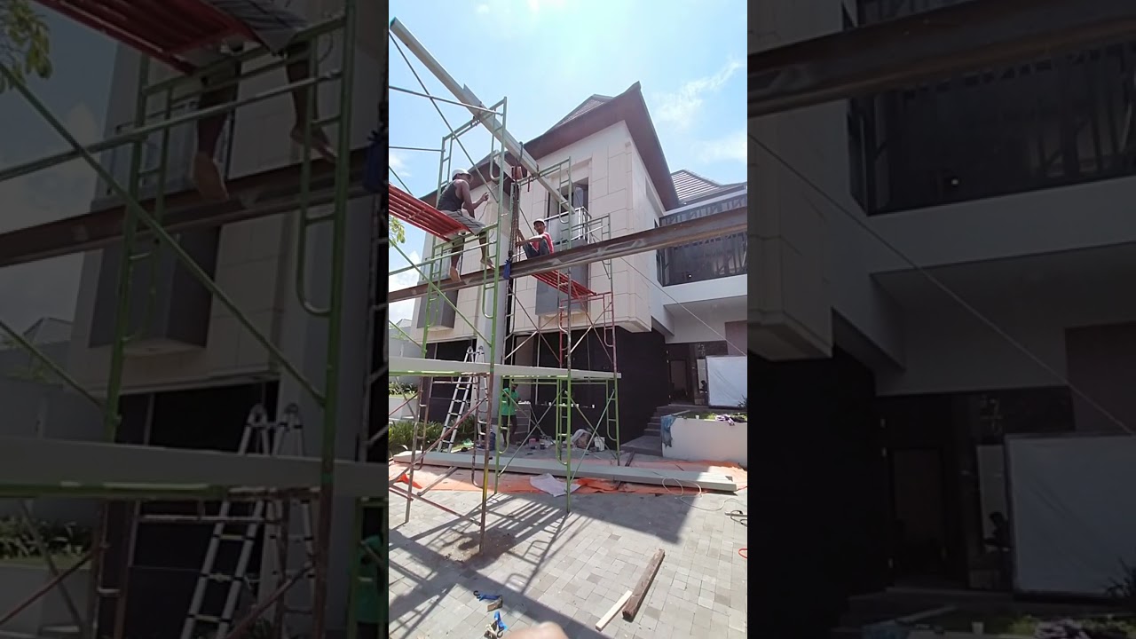 Proses Menaikan Besi IWF 200 dengan Katrol / Derek Manual - YouTube