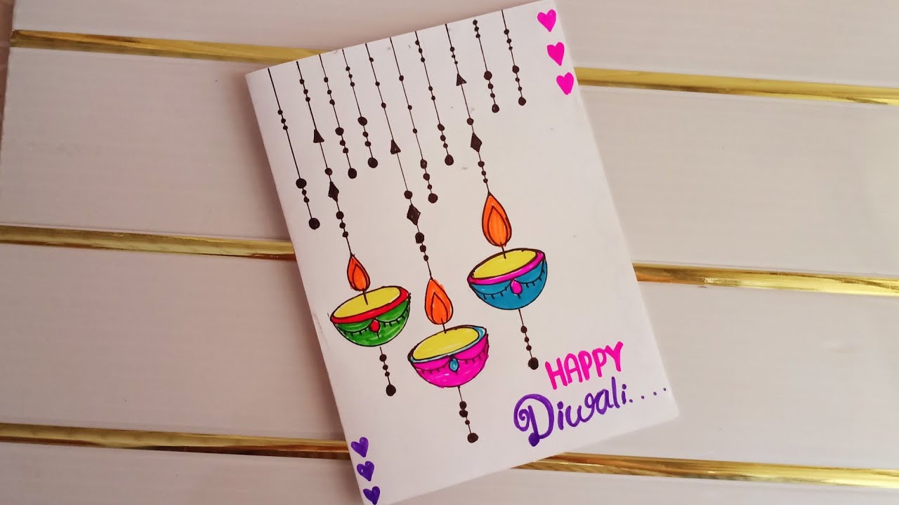 diy diwali greeting card making ideas • Diwali card making compitition ...