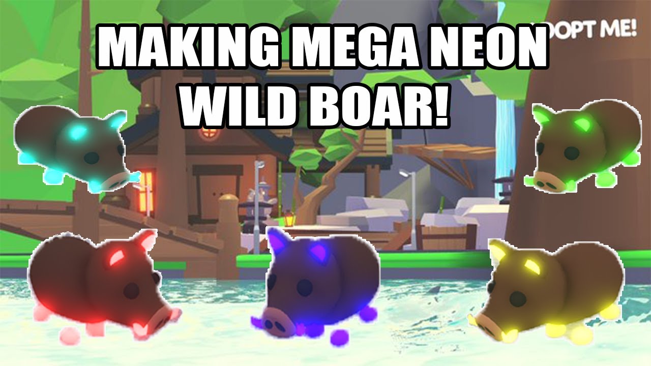 Making a Mega Neon Wild Boar in Adopt Me-Roblox Adopt Me - YouTube