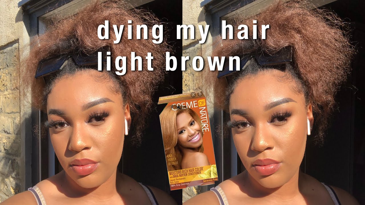 dying my natural hair light brown in quarantine | Swade Forbes - YouTube
