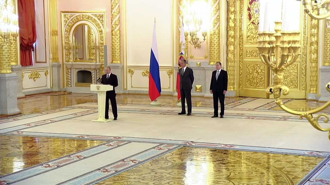 Presentation of foreign ambassadors' letters of credence - YouTube