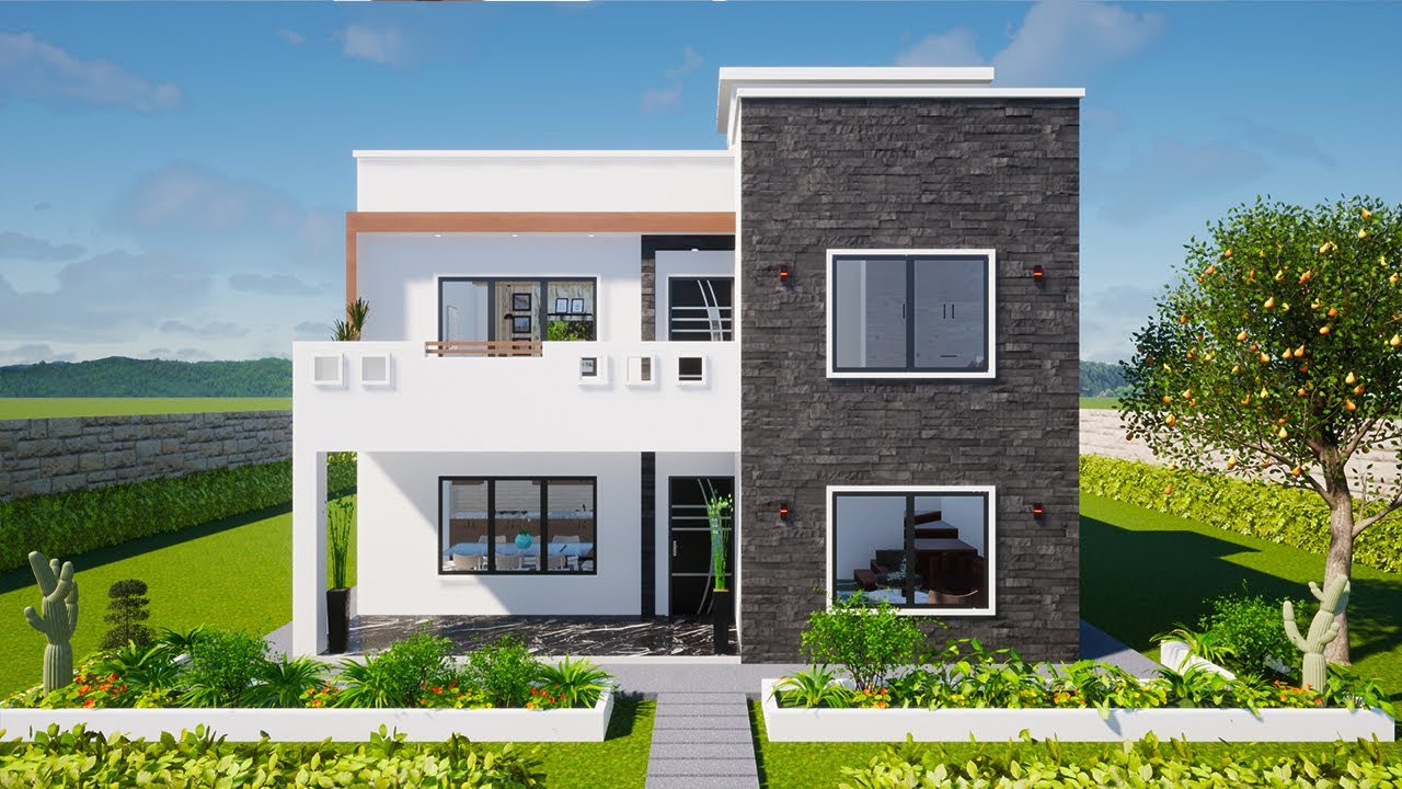 DISEÑO DE CASA MODERNA DE 12 X 10 METROS | dis-arq gt 502 | PLANO DE ...