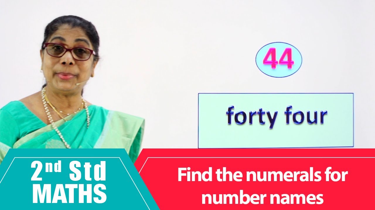 2nd Std Maths | Find the numerals for number names | Mathematics Class ...