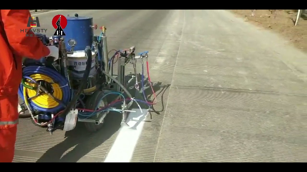 Two-component MMA cold spray 1:1 internal mixed paint road marking ...