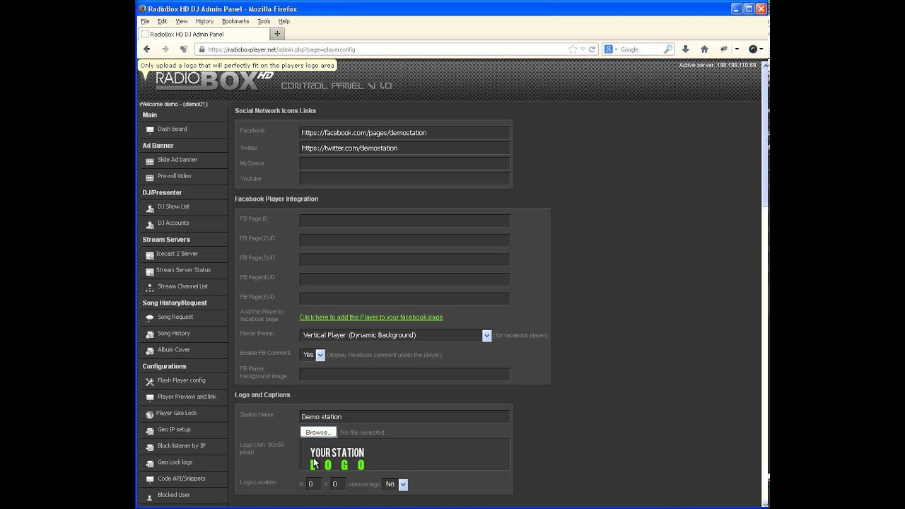 Configure RadioBox player for the first time - YouTube