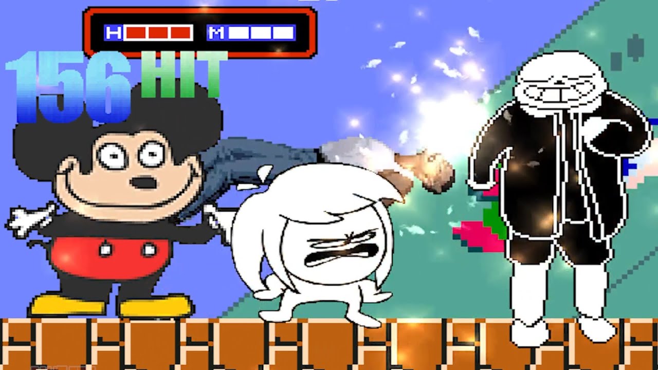 HILARIOUS MUGENS! ILL, MOKEY & UNDERPANTS SANS DESTROY MUGENS IN ...