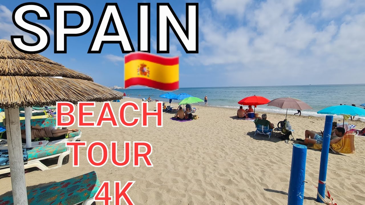 Spain beach walk tour 4k Fuengirola Malaga Costa del Sol summer #malaga ...