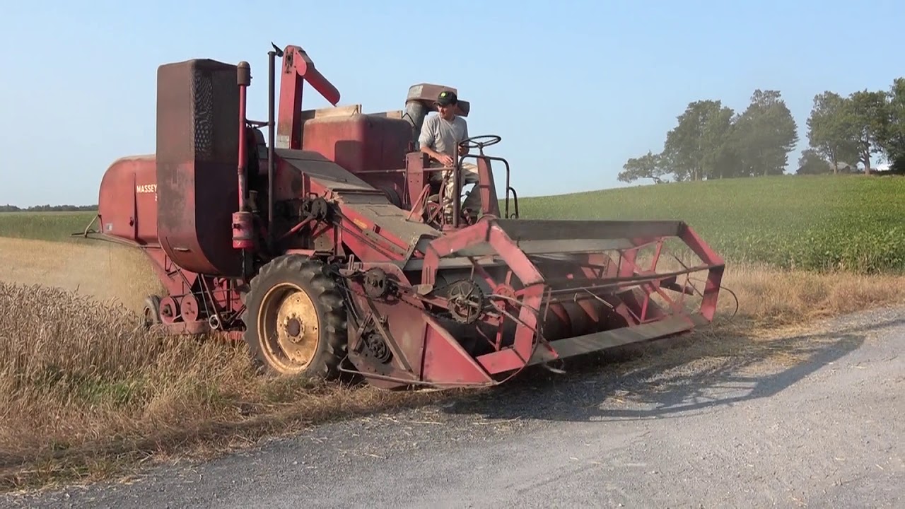 1950 Massey Harris Super 26 Combine - YouTube