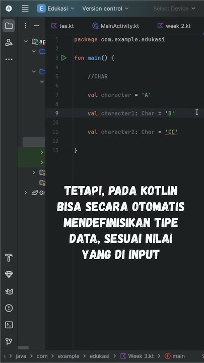 Belajar Kotlin - Tipe data Char dan String #tutorial #kotlin #coding #belajarcoding #programming ...