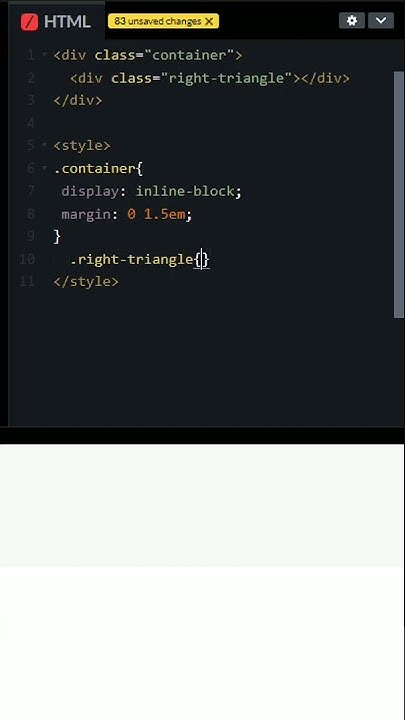 Pure Css Right Triangle Shape In 45 Seconds Shorts Html Css Css3 Html5 Htmltutorial