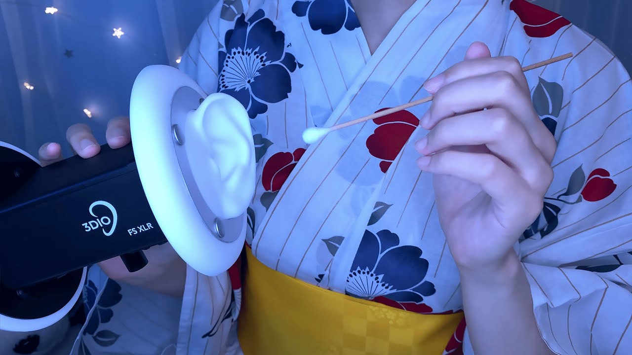 ASMR Ear Cleaning Before Bedtime to Relieve Stress 😪 3Dio, Q-tip ...