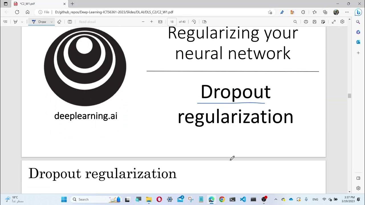 Deep Learning - Dropout regularization - YouTube