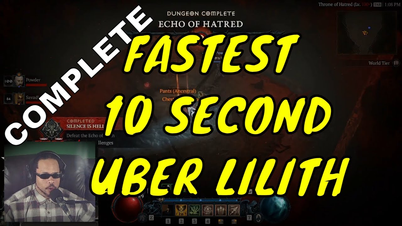 Crazy Fast! Watch This Record-breaking 10 Second Uber Lilith Carry ...