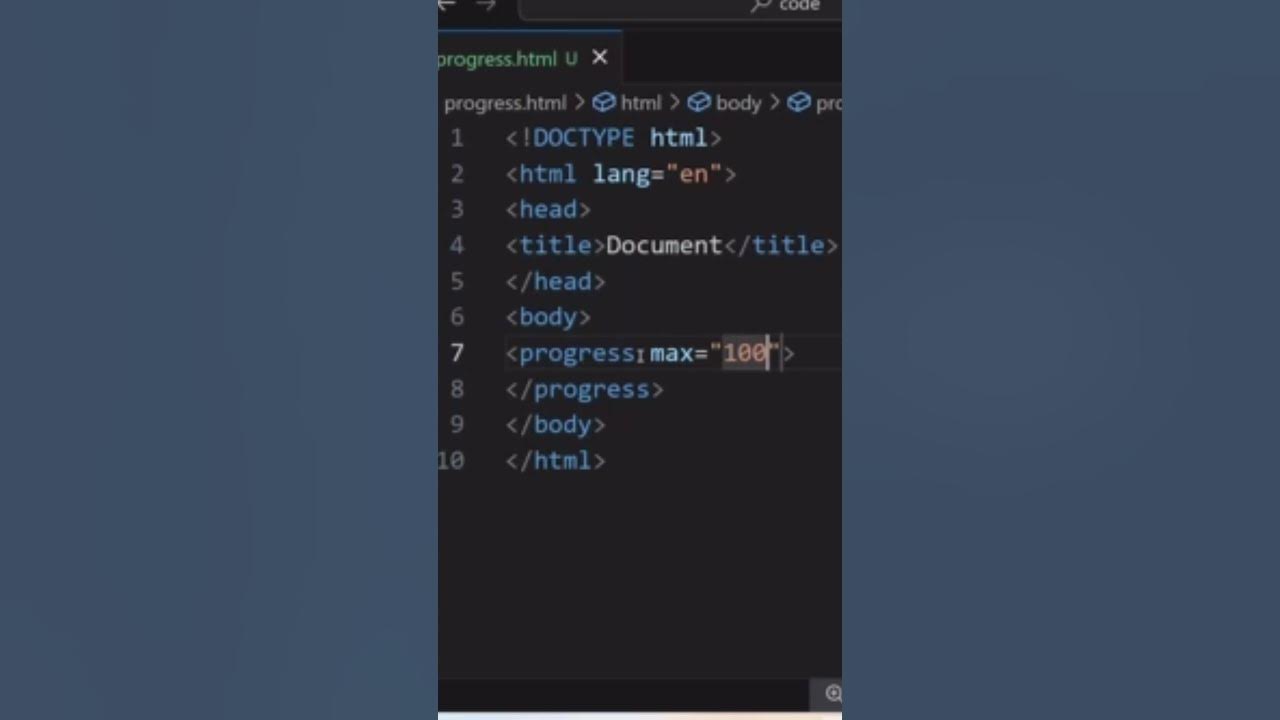 Progress Tag in HTML #html #html5 #progress #tag - YouTube