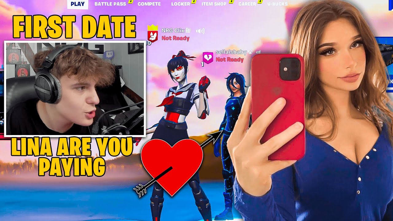 Clix And Lina Going On First IRL Date But only If Lina Is Paying - YouTube