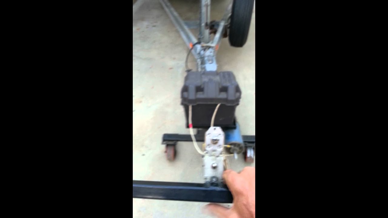 Home made 12volt DC electric trailer dolly - YouTube