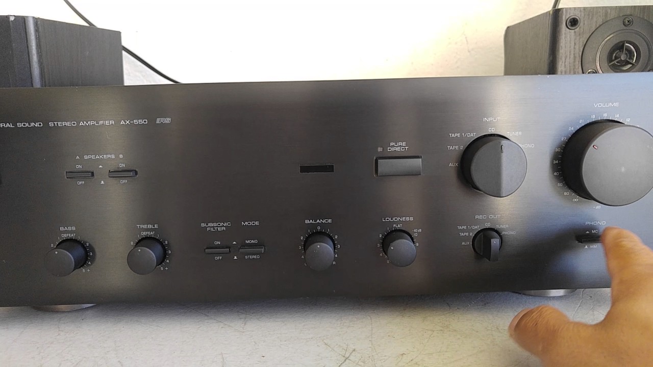 Vintage Yamaha AX-550 Natural Sound Home Audio Amplifier Demo - YouTube