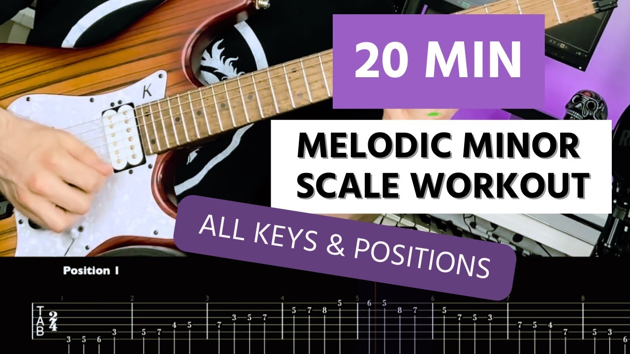 20 MIN MELODIC MINOR SCALE WORKOUT // all keys and 3NPS positions ...