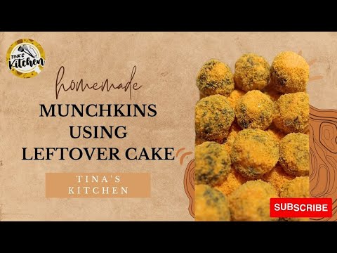 Homemade Munchkins using LEFTOVER CAKE! || Tina's Kitchen - YouTube