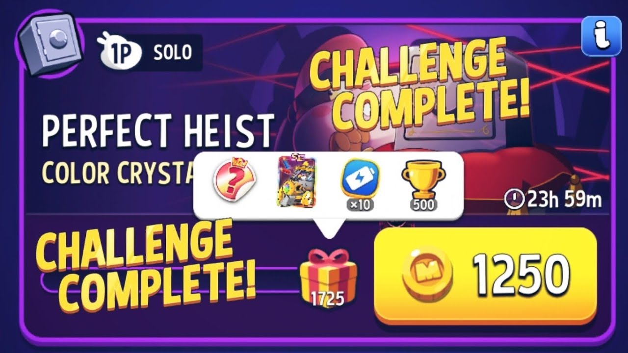 {1250} coin color crystal rainbow perfect heist solo challenge match ...