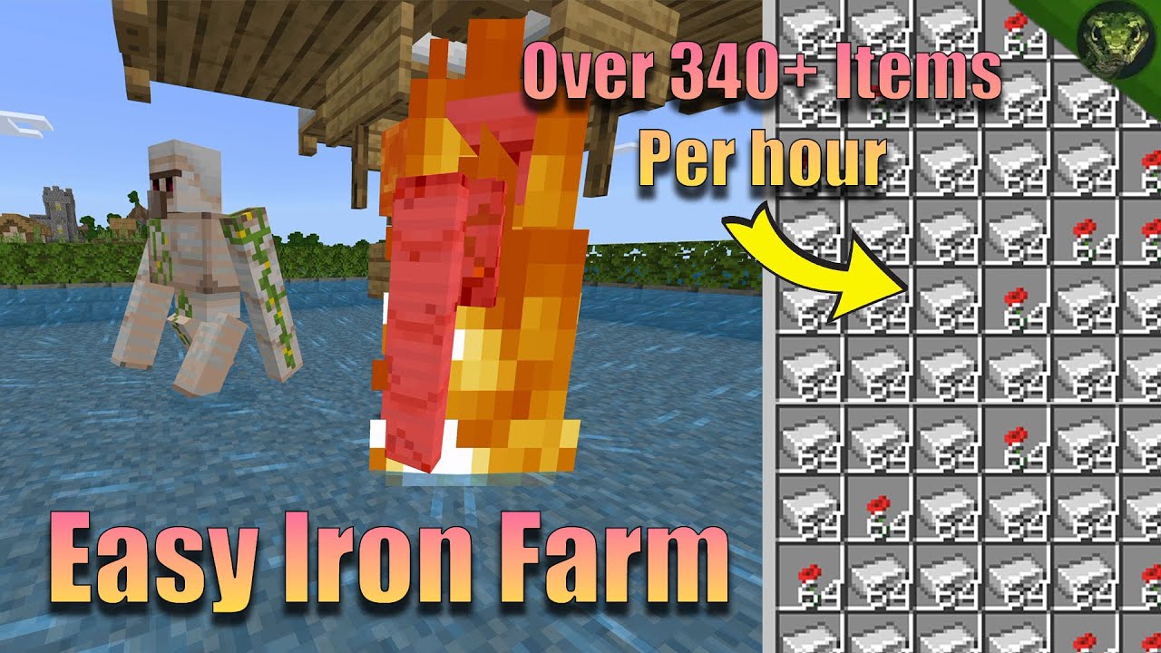 Easy and Simple Iron Farm for Minecraft - YouTube