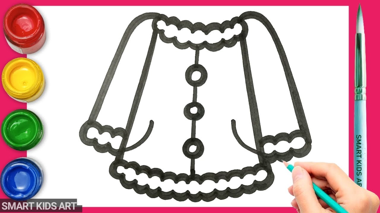 Dress Drawing | How To Draw A Dress | Drawing Dress | Draw Smart - YouTube