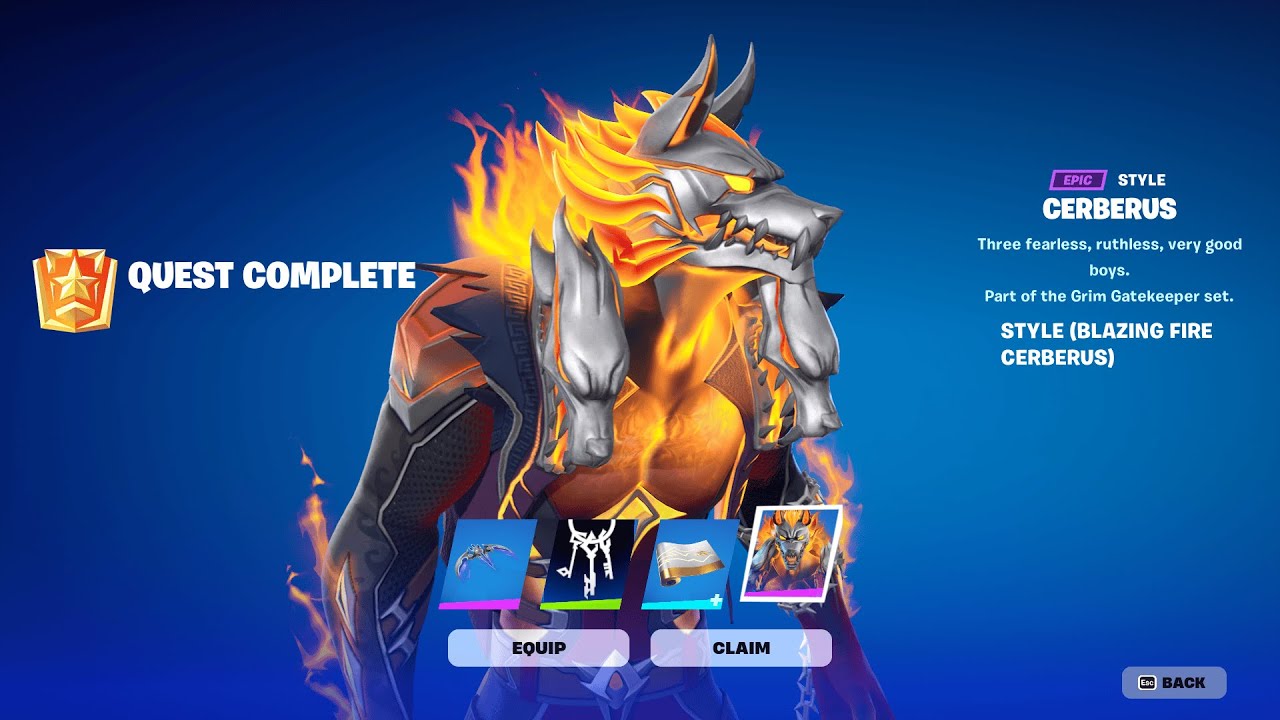 How to Unlock *BLAZING FIRE CERBERUS* Edit Style in Fortnite Chapter 5 ...