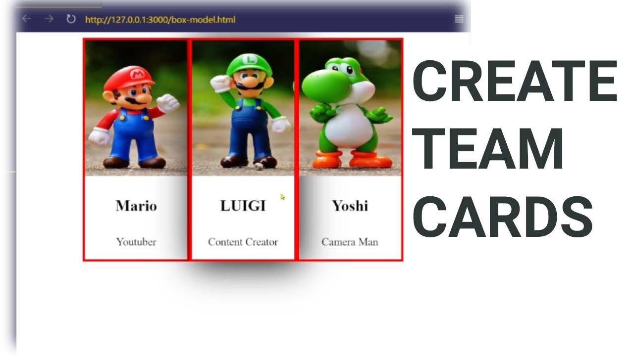 How to Create Team Cards with HTML AND CSS - YouTube