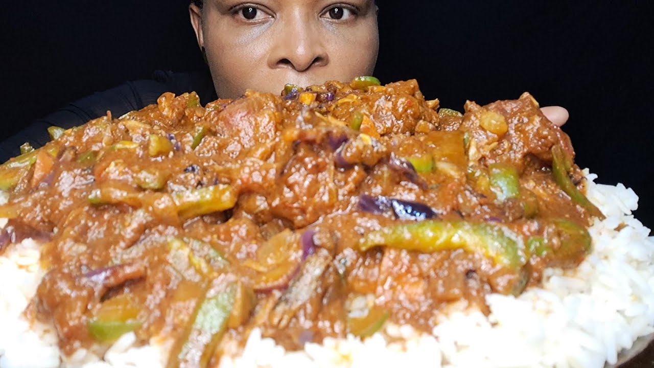 Mukbang Asmr osikapa rice with sauce and meat join me. - YouTube