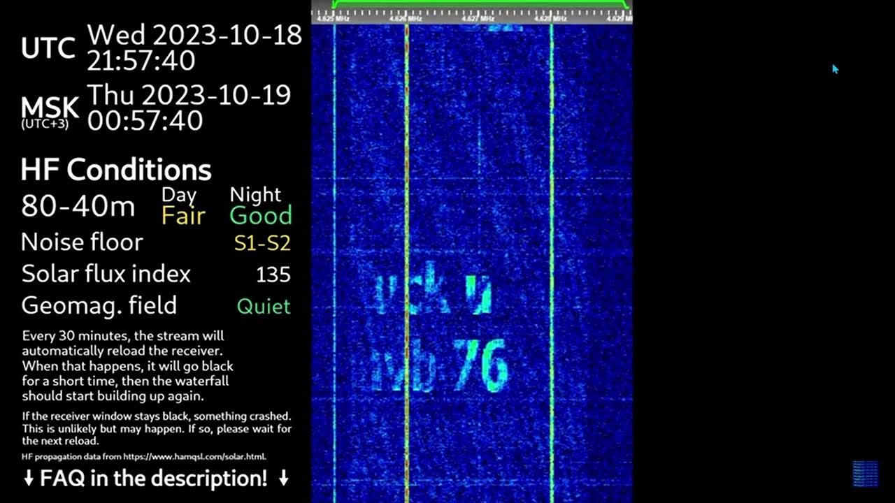 UVB-76 Spectrograms on the frequency (Operator trying to stop them ...