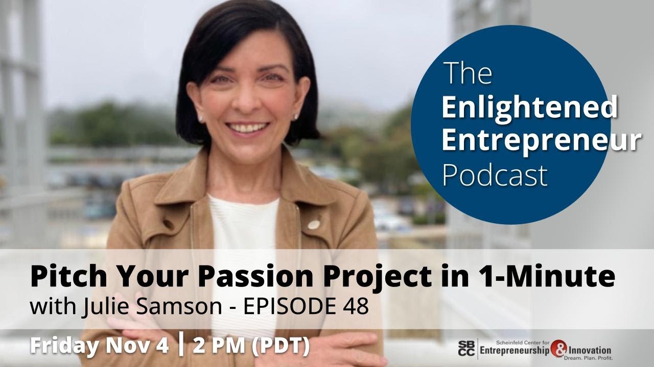 Pitch Your Passion Project in 1-minute - Julie Samson - YouTube